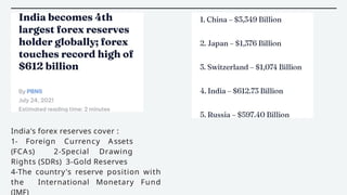 Foreign Exchange Market and its impact on indian economy | PPTX
