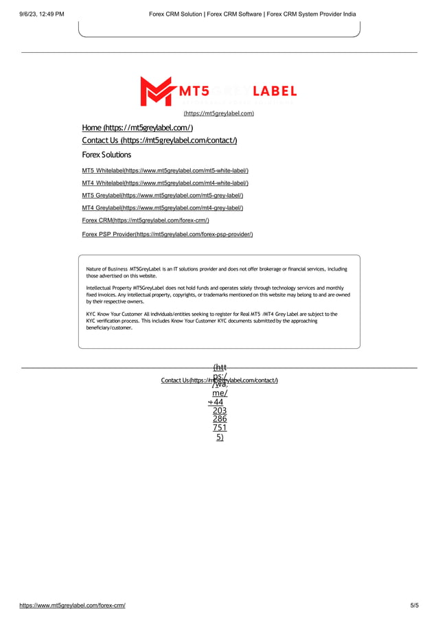 Forex CRM Solution | PPTX