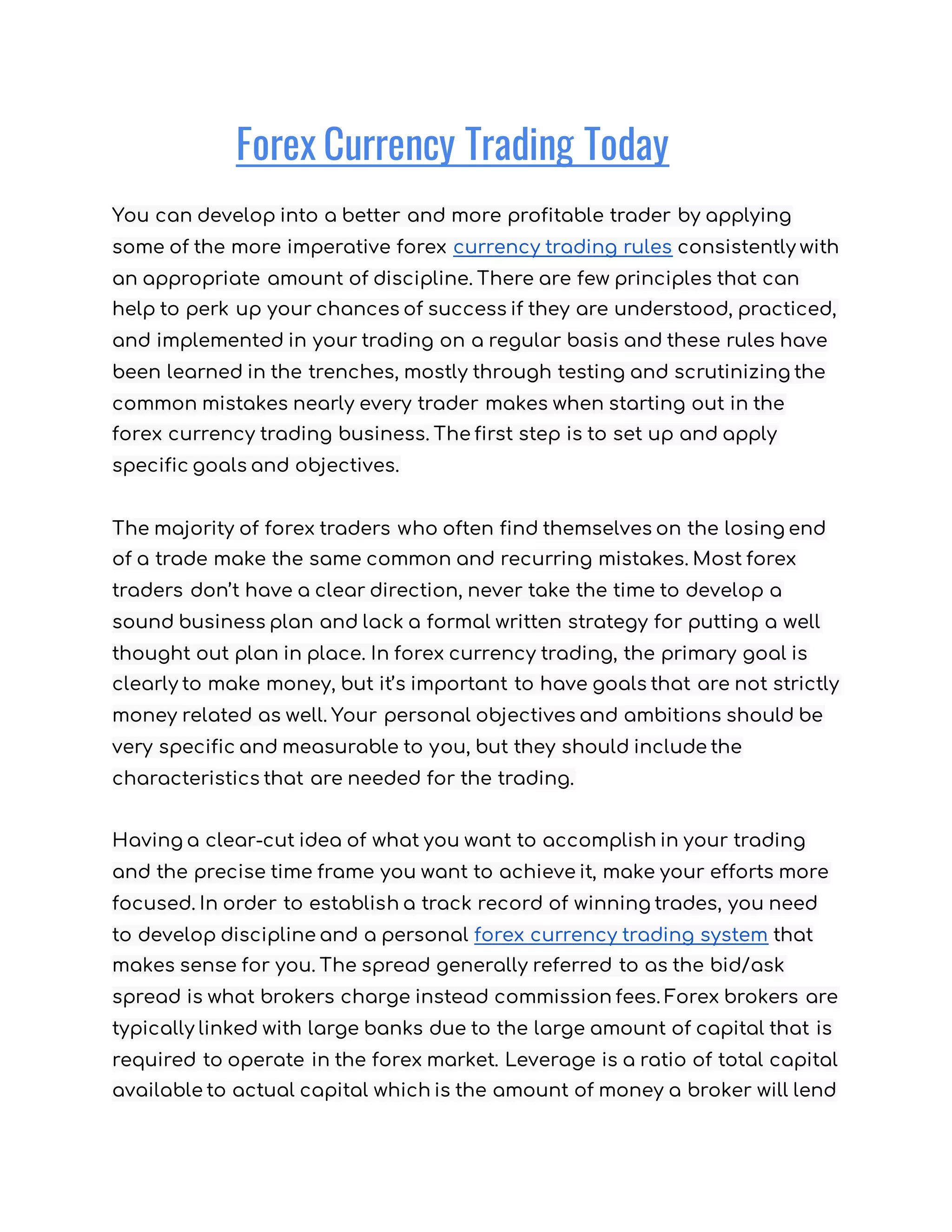 Forex Currency Trading Strategies | PDF | Free Download