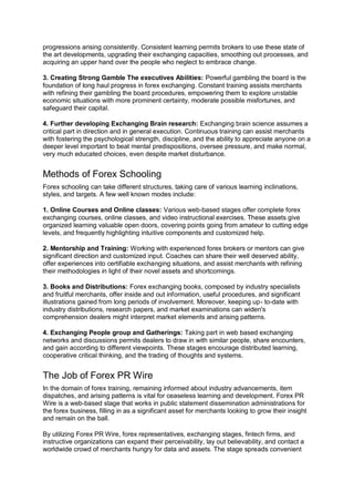 Forex Instruction: Persistent Learning for Progress | PDF