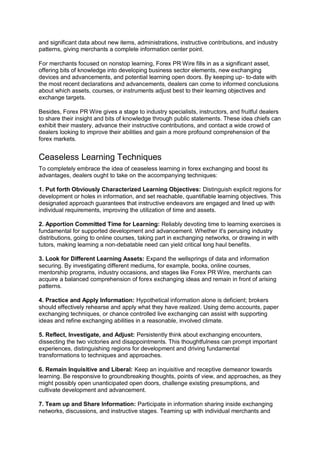 Forex Instruction: Persistent Learning for Progress | PDF