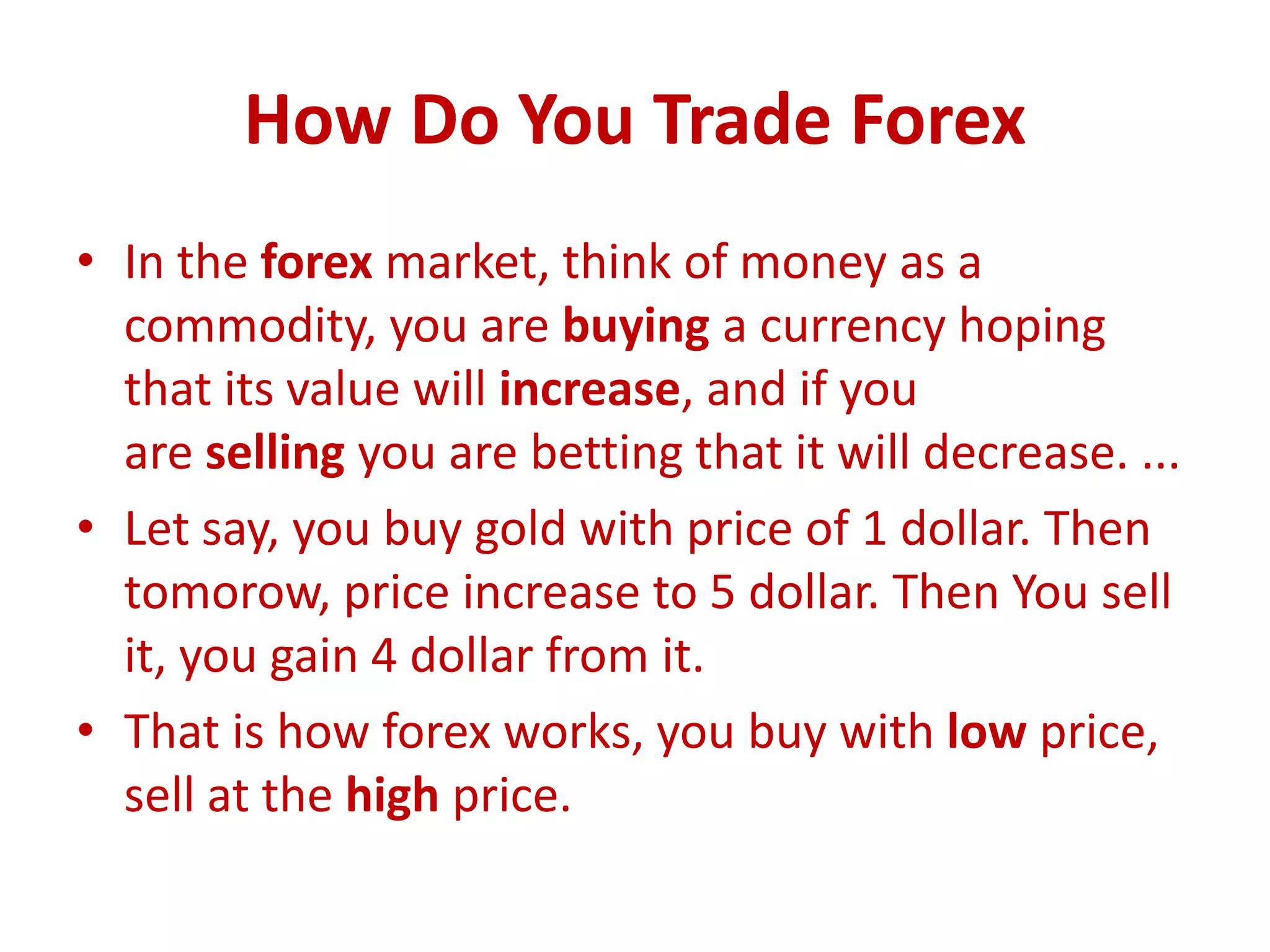 Forex lesson 1 forex overview | PDF