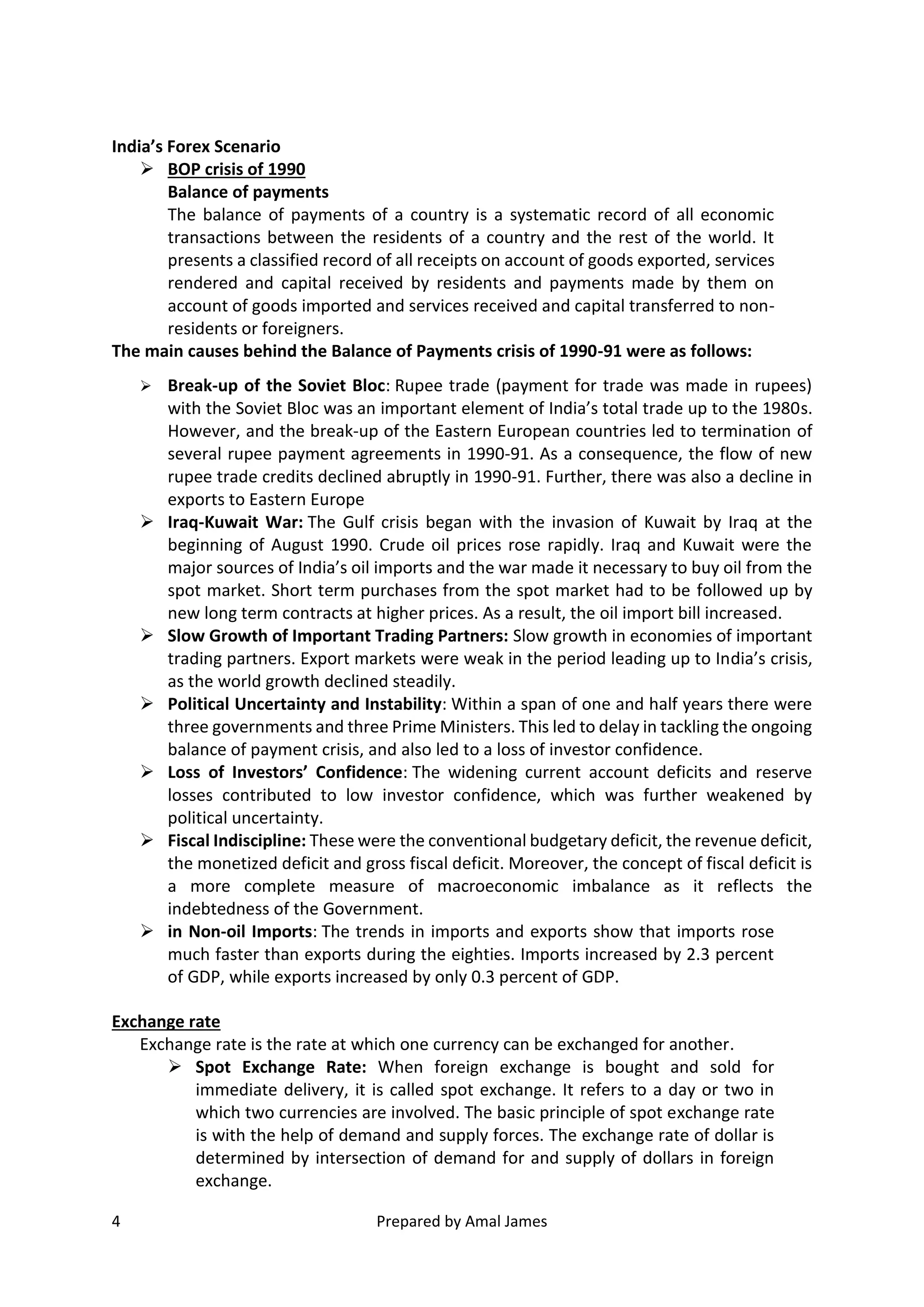 Forex management Study Note Calicut university | PDF