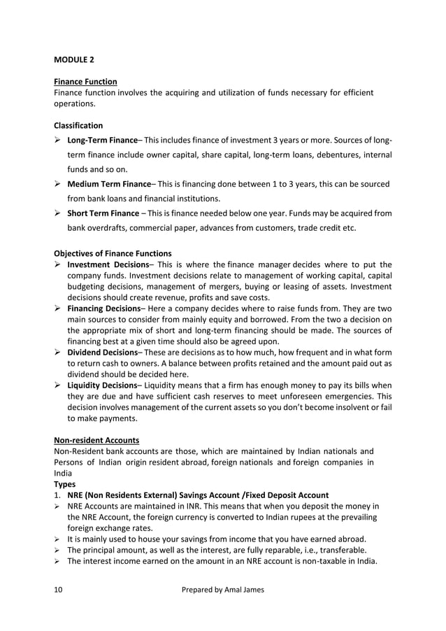 Forex management Study Note Calicut university | PDF