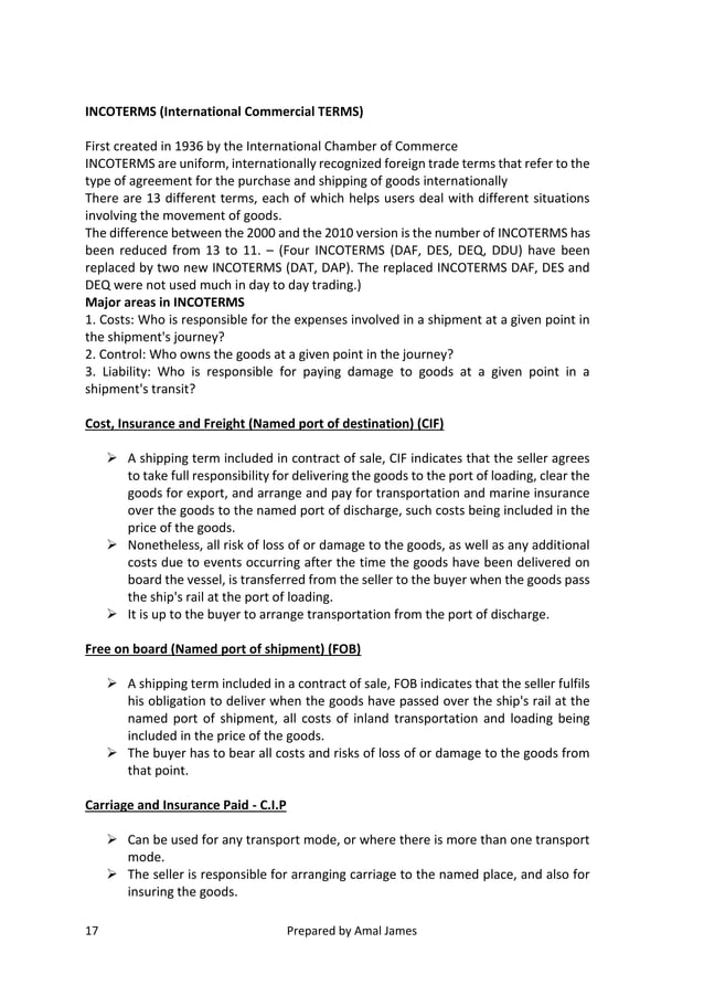 Forex management Study Note Calicut university | PDF