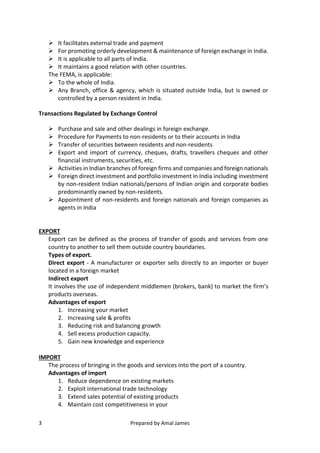 Forex management Study Note Calicut university | PDF