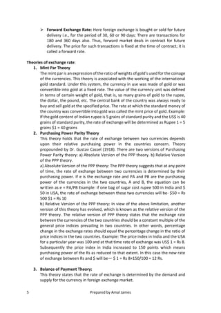 Forex management Study Note Calicut university | PDF