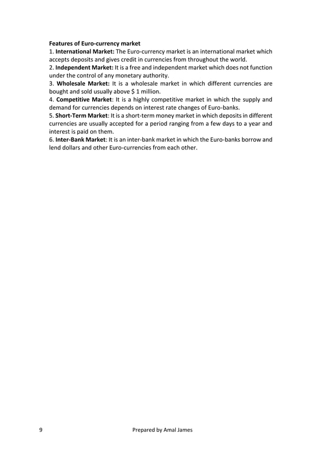 Forex management Study Note Calicut university | PDF