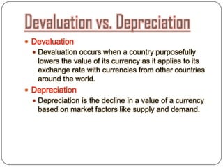 Forex market and rupee depreciation | PPTX