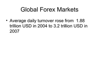 Forex markets | PPT