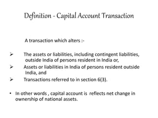 Capital Account Transaction | PPT