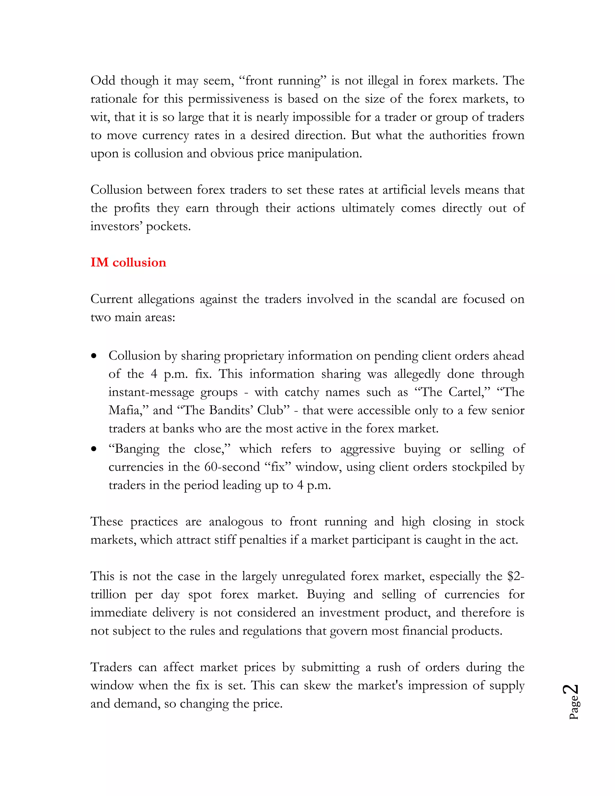 Forex scandal - Rigging the Market | PDF