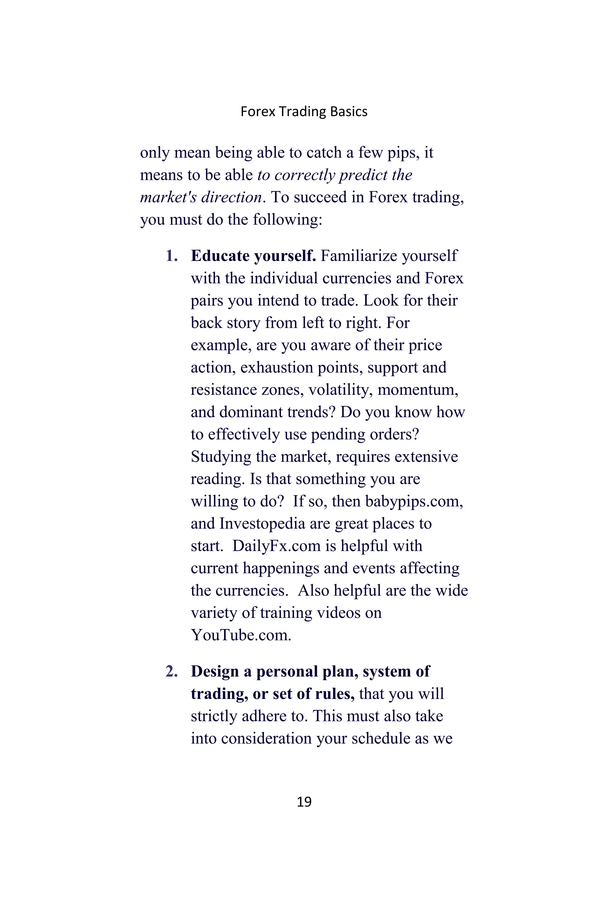 Forex Trading Basics | DOC