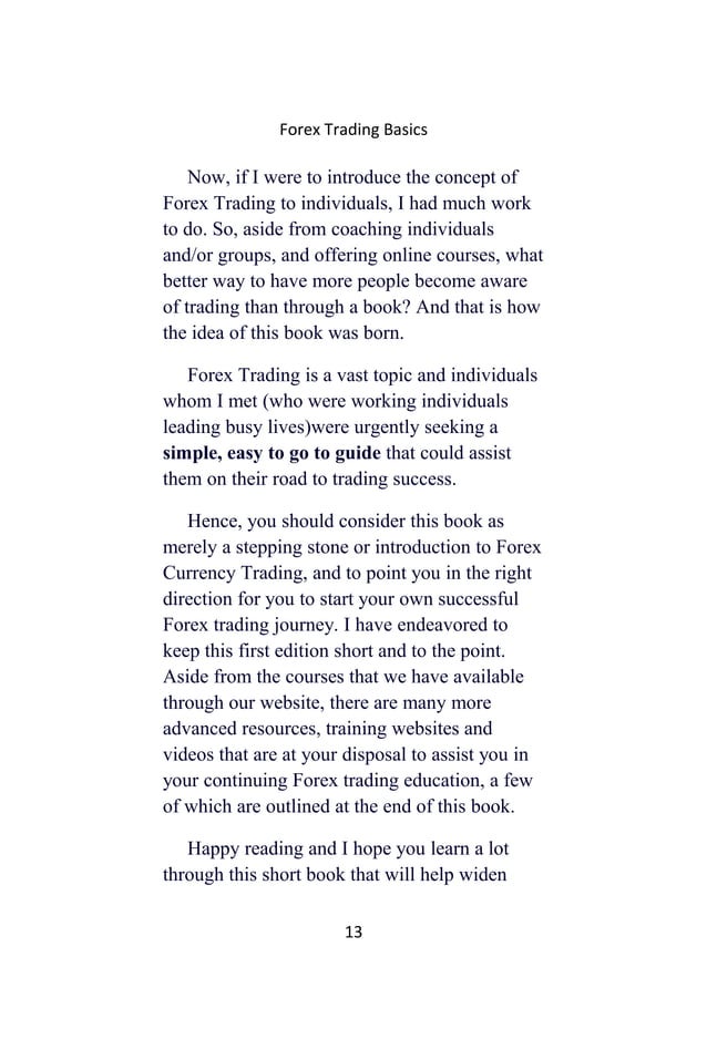 Forex Trading Basics | DOC