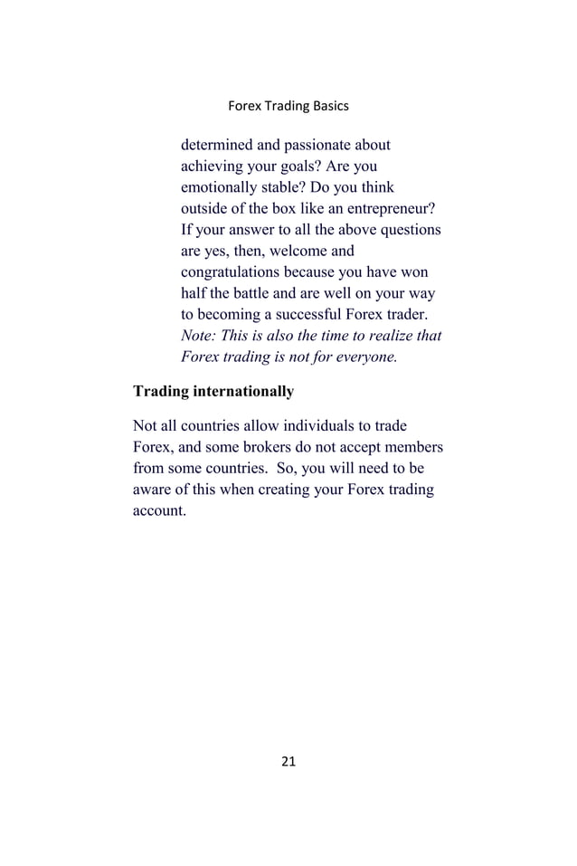 Forex Trading Basics | DOC