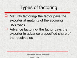 Forfaiting and factoring | PPT