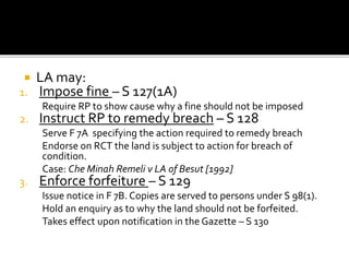 LAND LAW 1 Forfeiture 2014 | PPTX