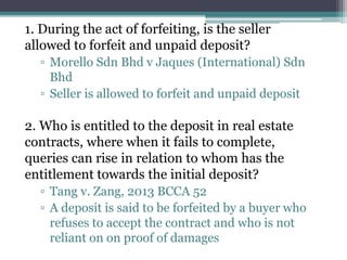 Forfeiture of-deposit | PPTX