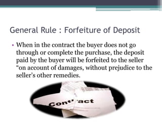 Forfeiture of-deposit | PPTX