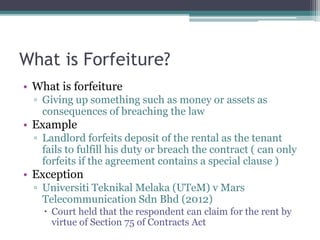 Forfeiture of-deposit | PPTX