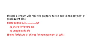 Forfieture of shares | PPT