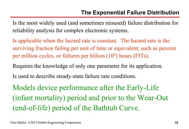 Reliability math and the exponential distribution