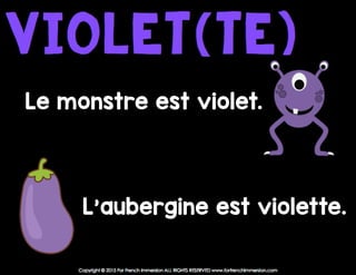 French Colors Introduction - Les Couleurs (with "marron") | PDF