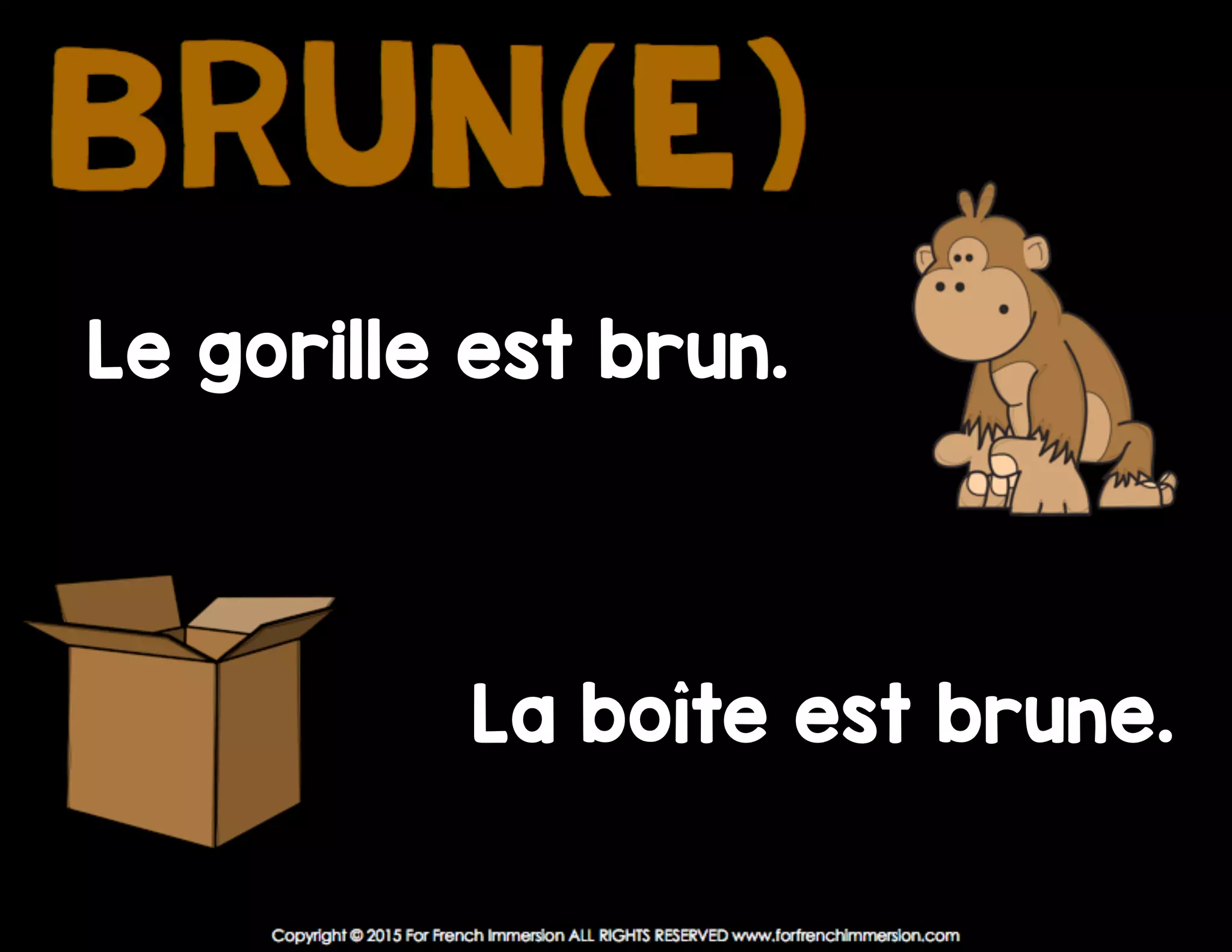 French Colors Introduction - Les Couleurs (with "brun") | PDF