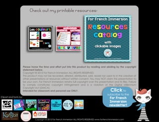 French Colors Introduction - Les Couleurs (with "brun") | PDF