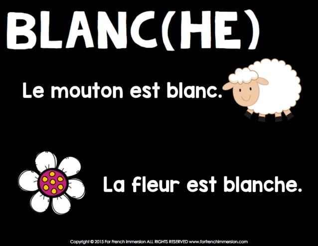 French Colors Introduction - Les Couleurs (with "brun")