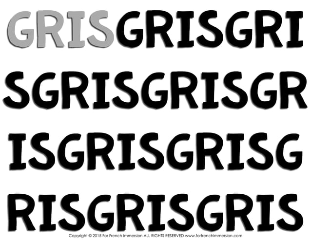 French Colors Introduction - Les Couleurs (with "brun")