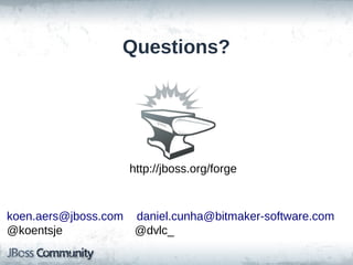 Quick Web Application Development using JBoss Forge | PPT