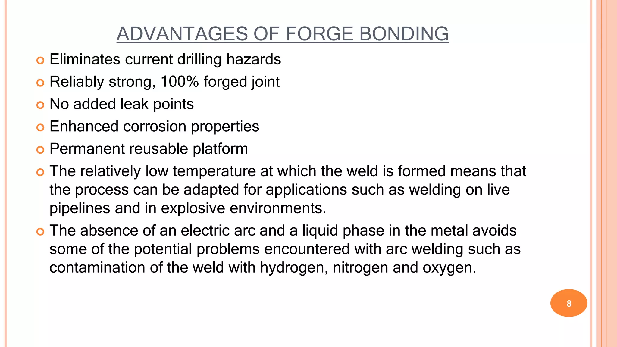 Forge bonding: A process safer than hot work | PPTX