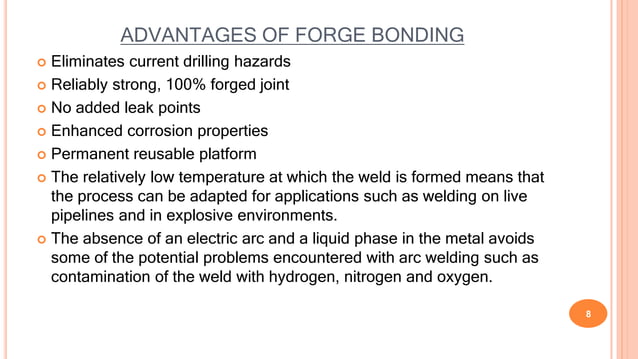 Forge bonding: A process safer than hot work | PPTX
