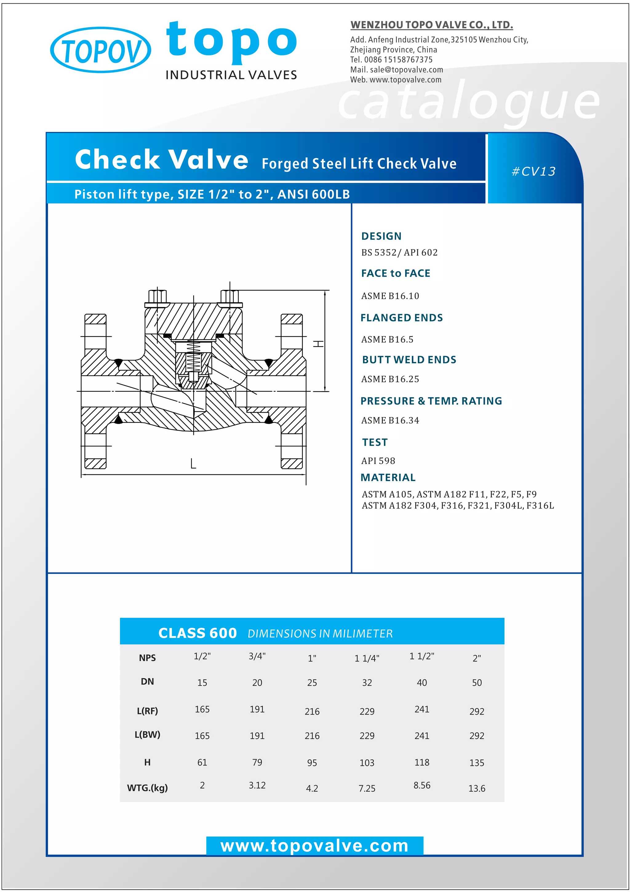 Forged steel flanged lift check valve topo valve | PDF | Mechanical and ...