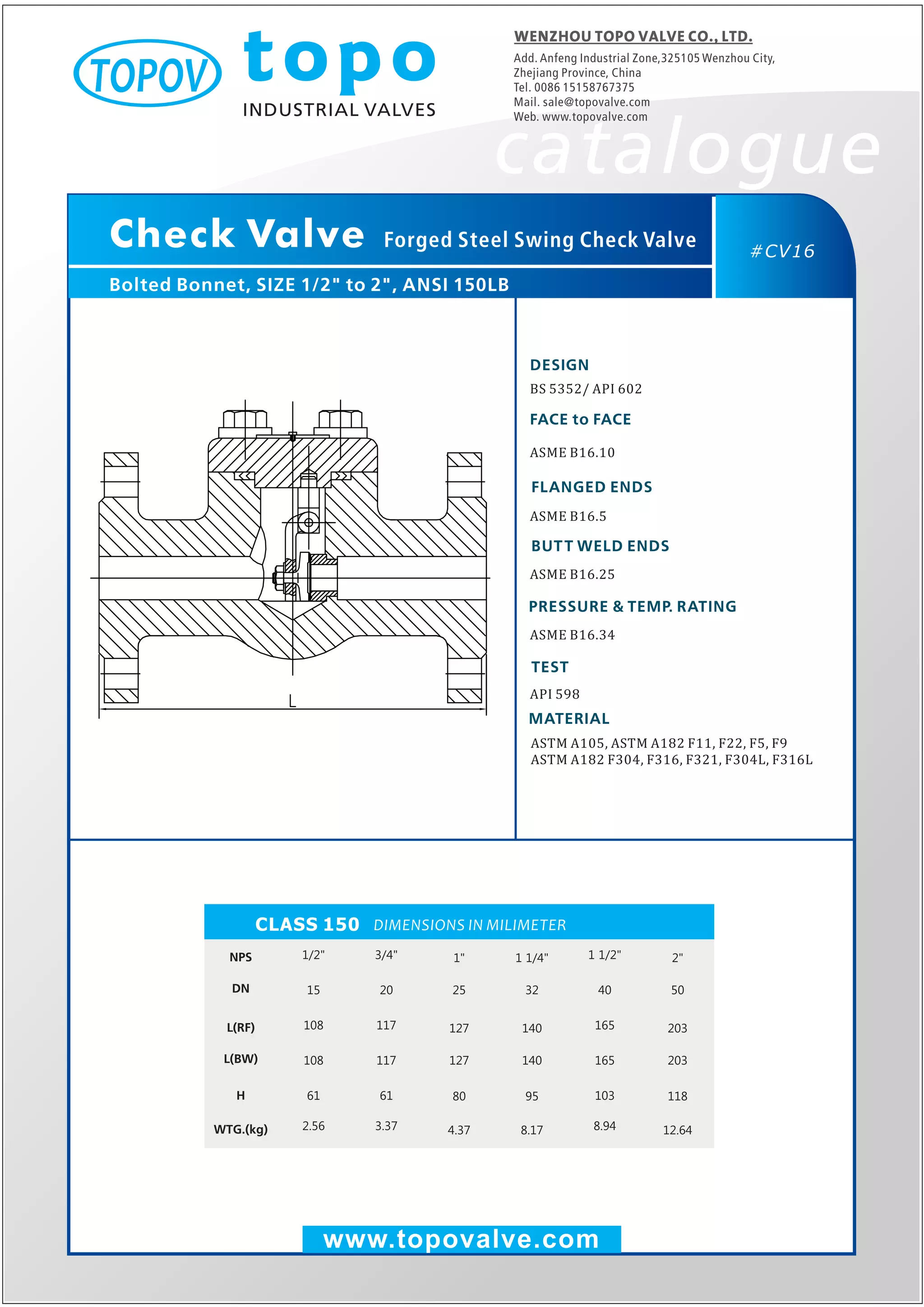 Forged steel swing check valve topo valve | PDF