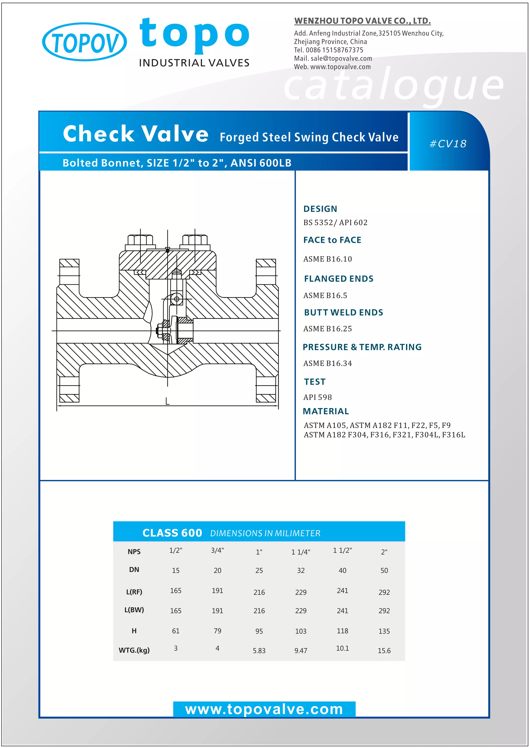 Forged steel swing check valve topo valve | PDF