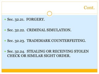 Forgery by Shukun Karthika | PPTX