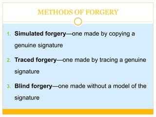 Forgery by Shukun Karthika | PPTX