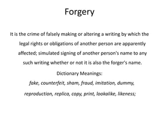 Forgery Crime
