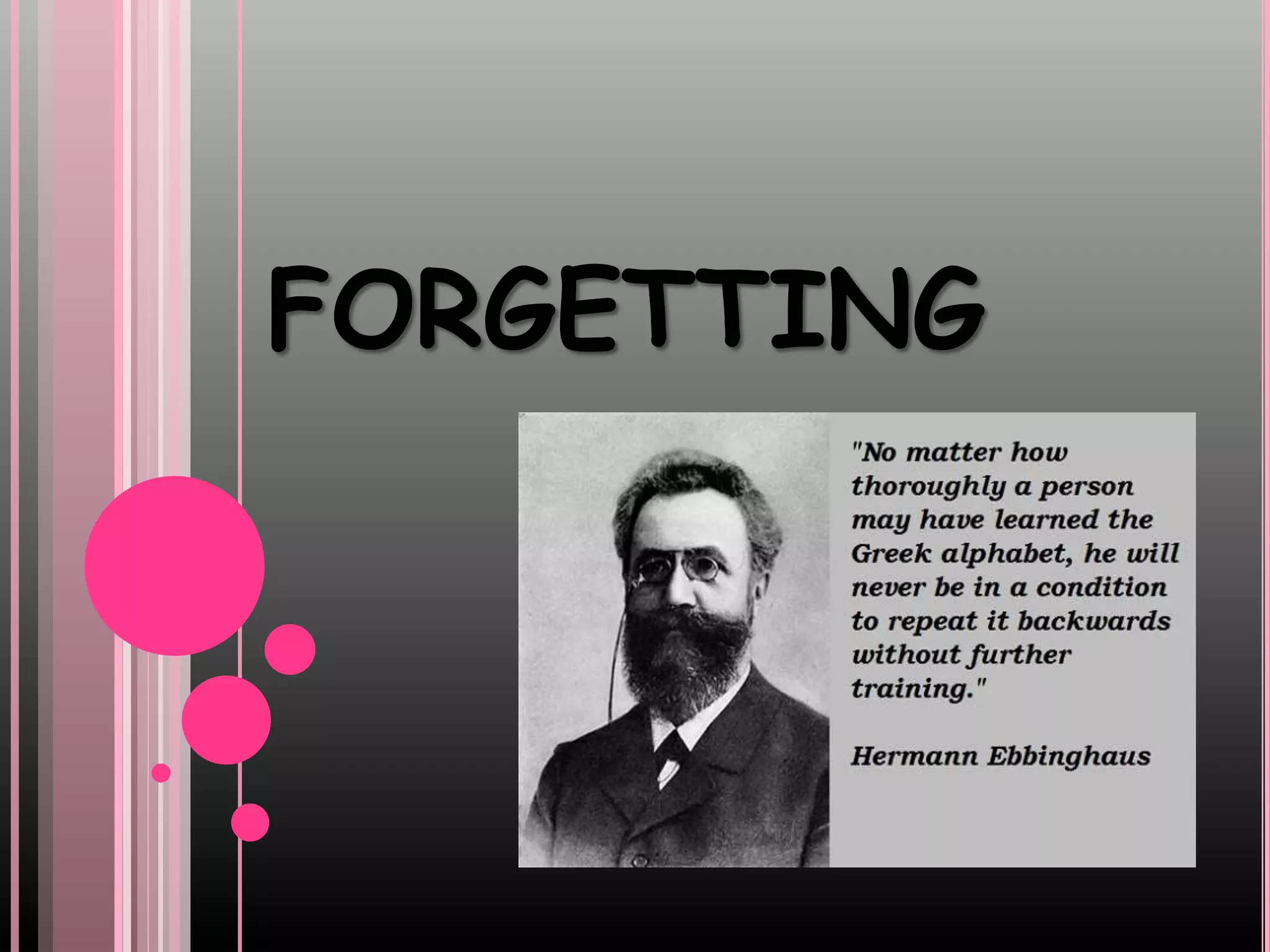 psychology of forgetting | PPTX