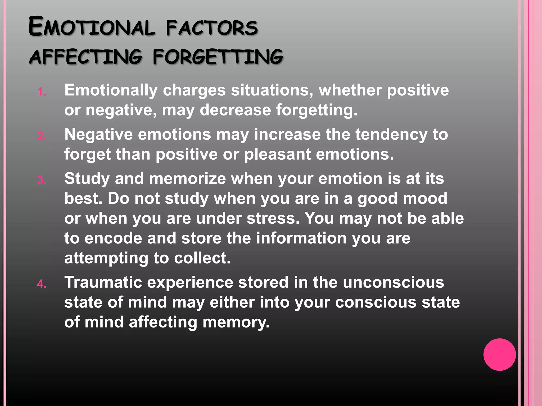 psychology of forgetting | PPTX