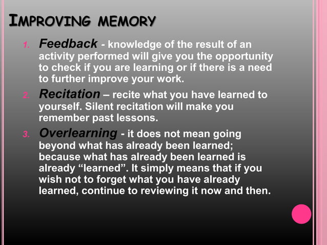 psychology of forgetting | PPTX