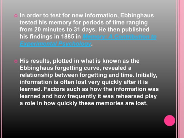 psychology of forgetting | PPTX