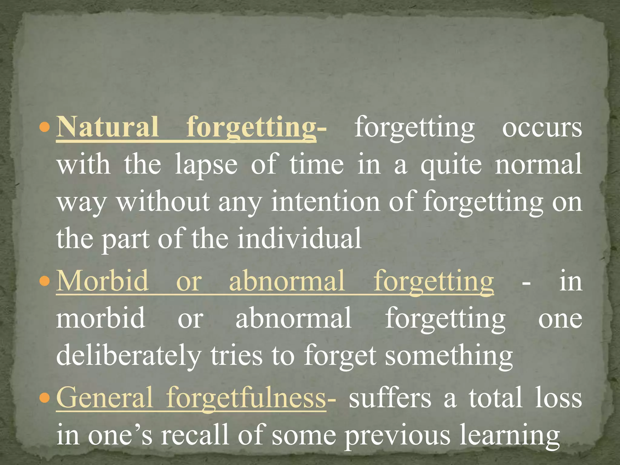Forgetting | PPTX