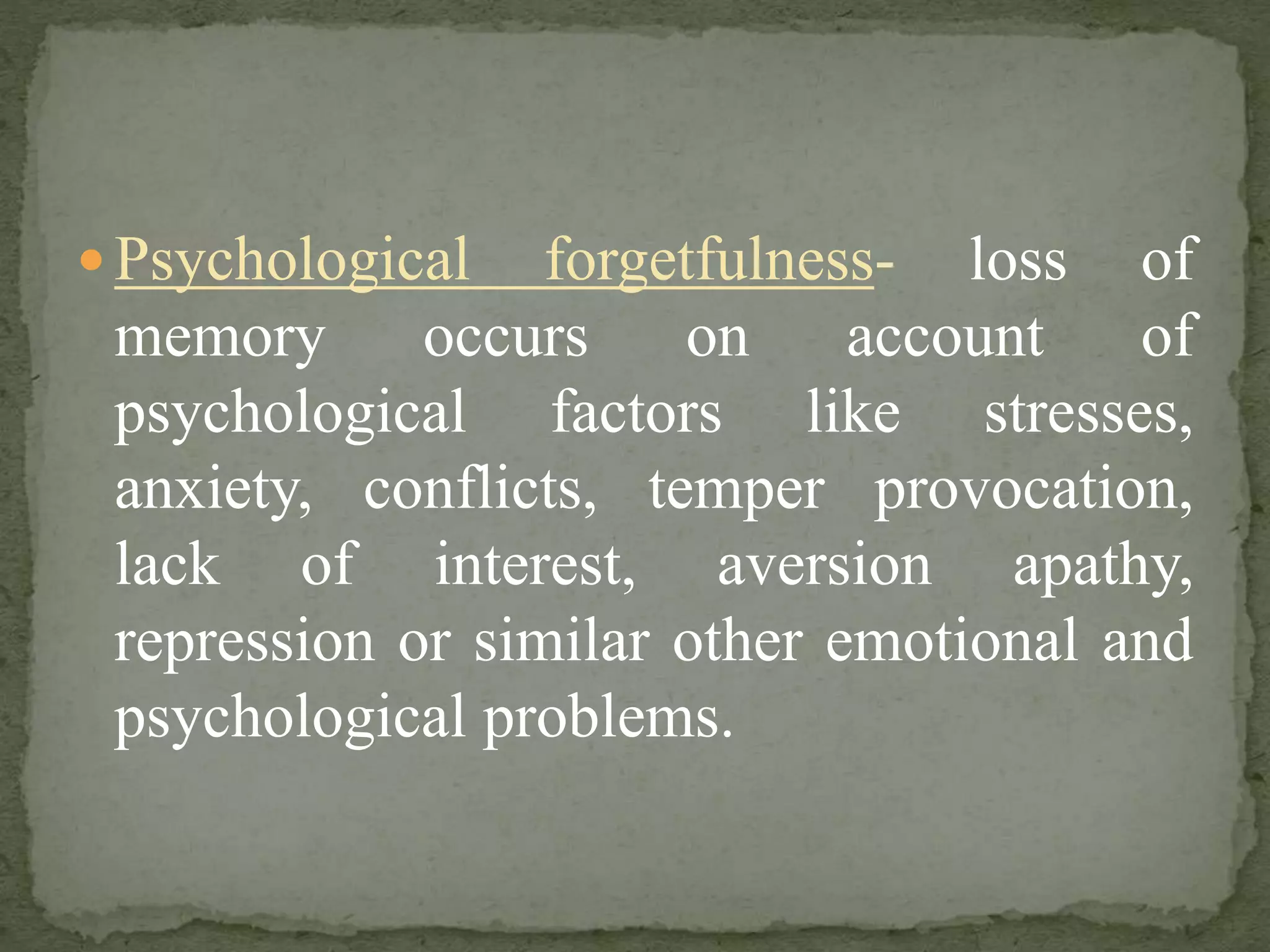 Forgetting | PPTX