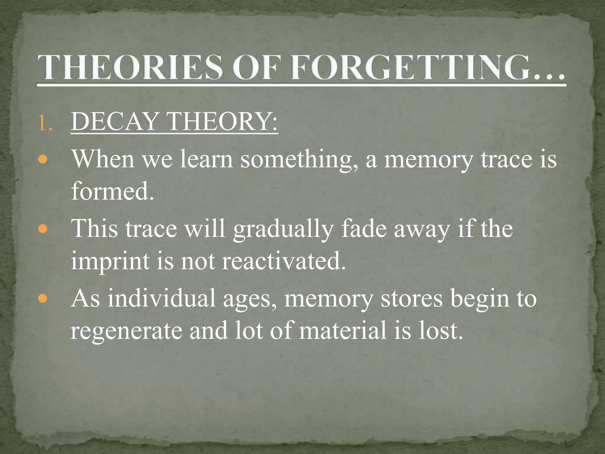 Forgetting | PPTX