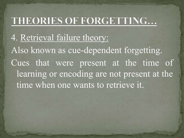 Forgetting | PPTX | Brain and Nervous System Disorders | Diseases and ...