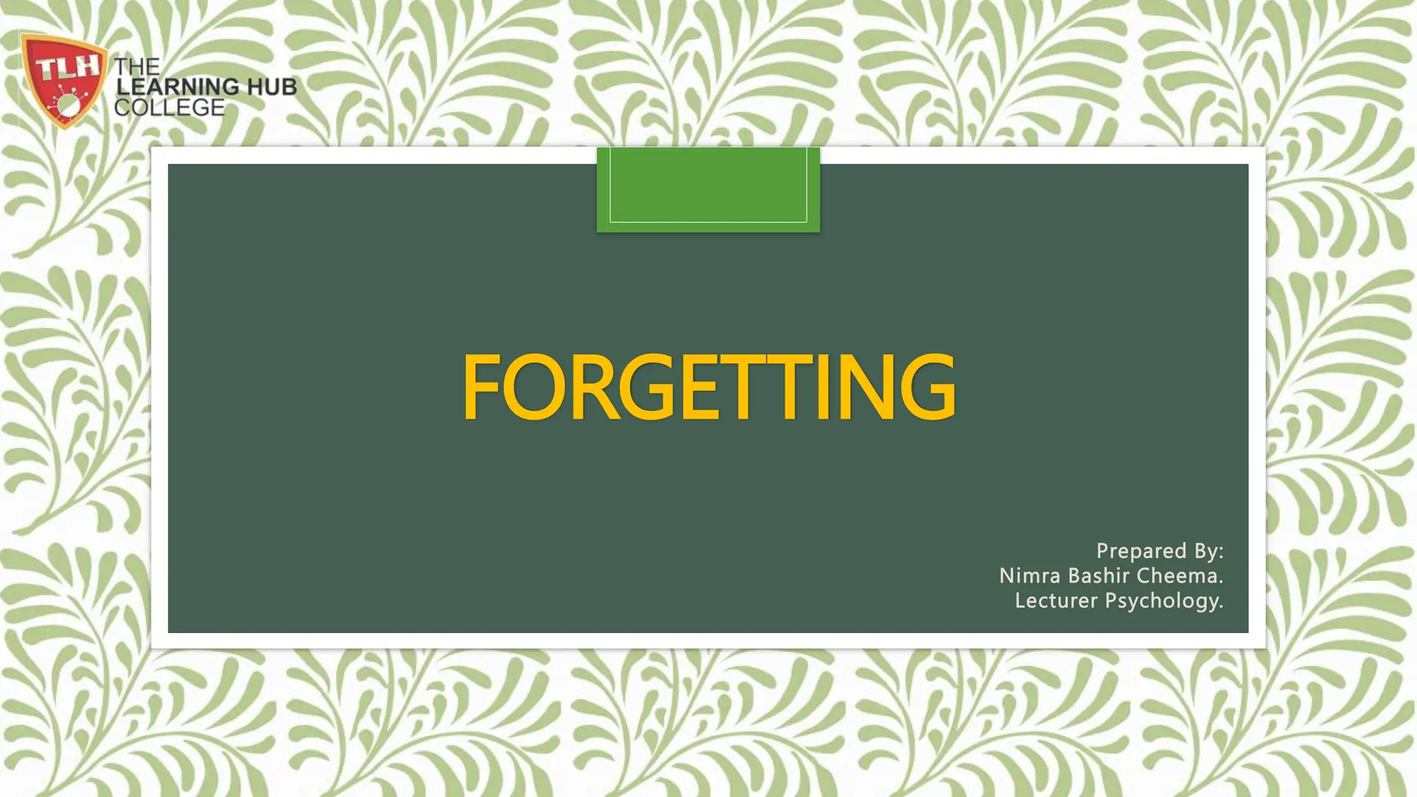 Forgetting in humans, its cause and Theories.pptx