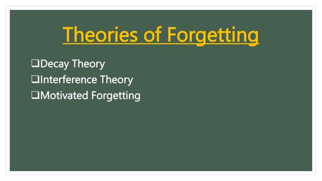 Forgetting in humans, its cause and Theories.pptx